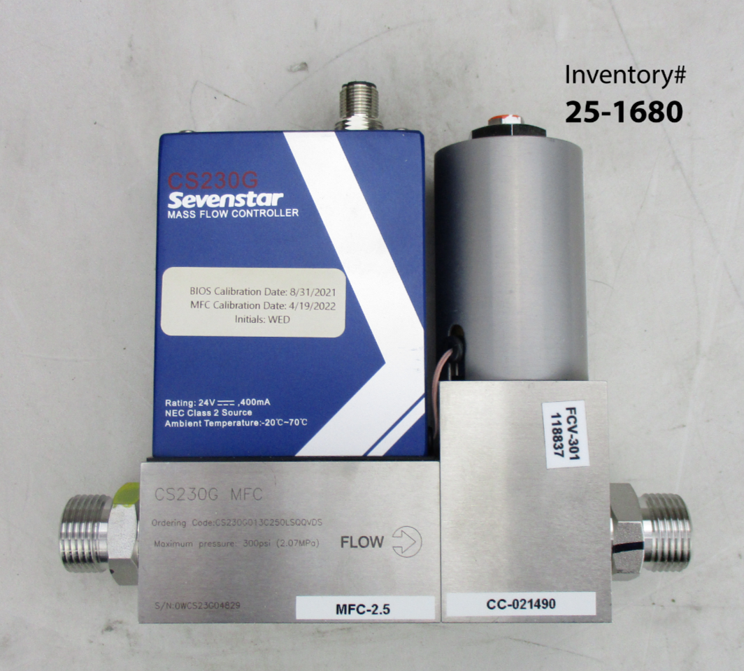 Sevenstar CS2300 Mass Flow Controller 250 SLM N2 *new surplus | Tech Equipment Spares, LLC
