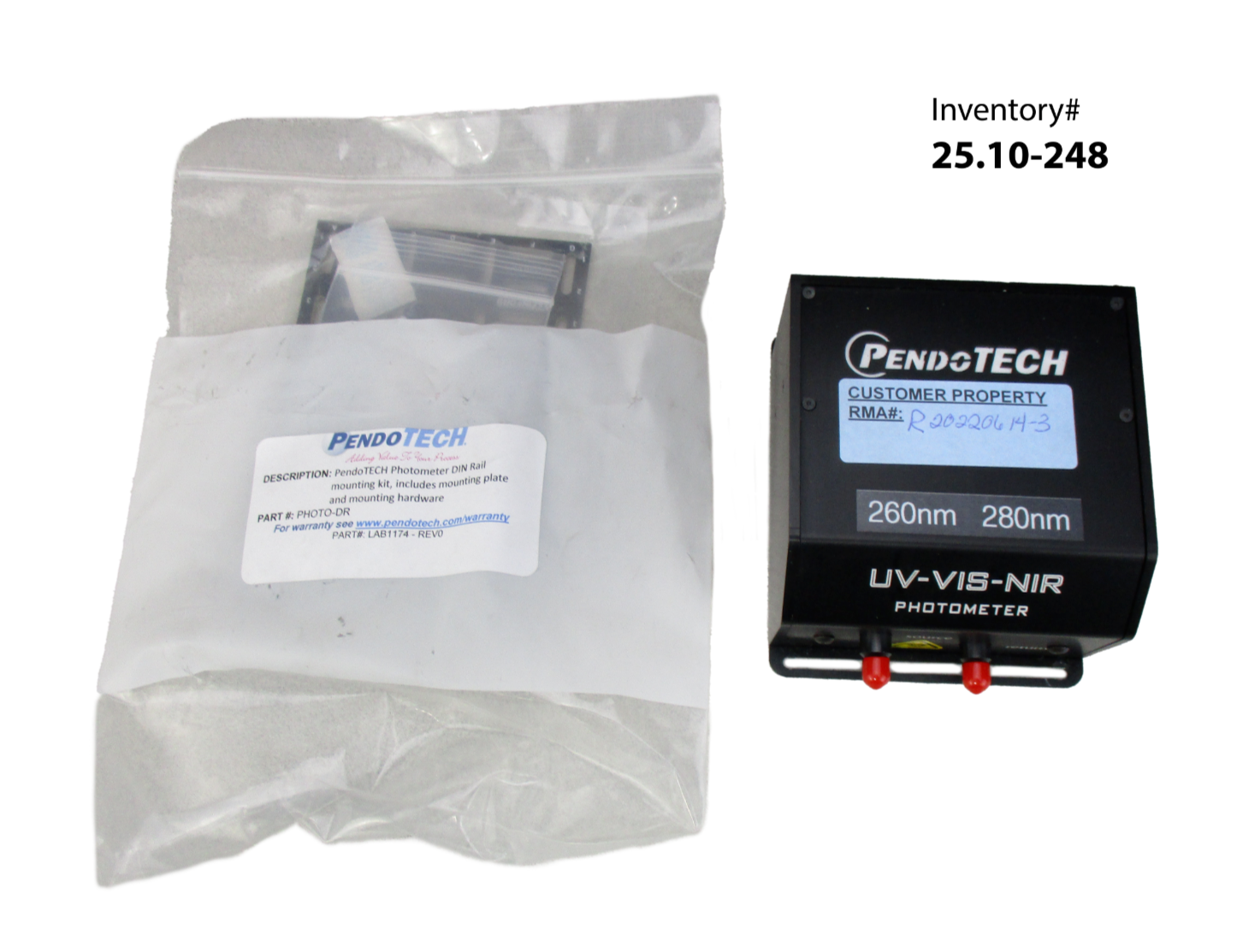 PendoTECH UV-VIS-NIR Photometer w/ DIN Rail Mounting Kit *untested ...