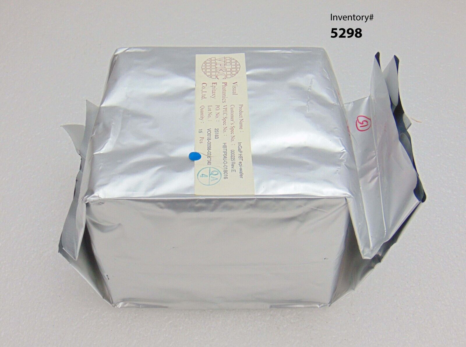 Visual Photonics Epitaxy HBTIP04U-O-018016 E InGaP HBT Epi Wafer 100mm ...