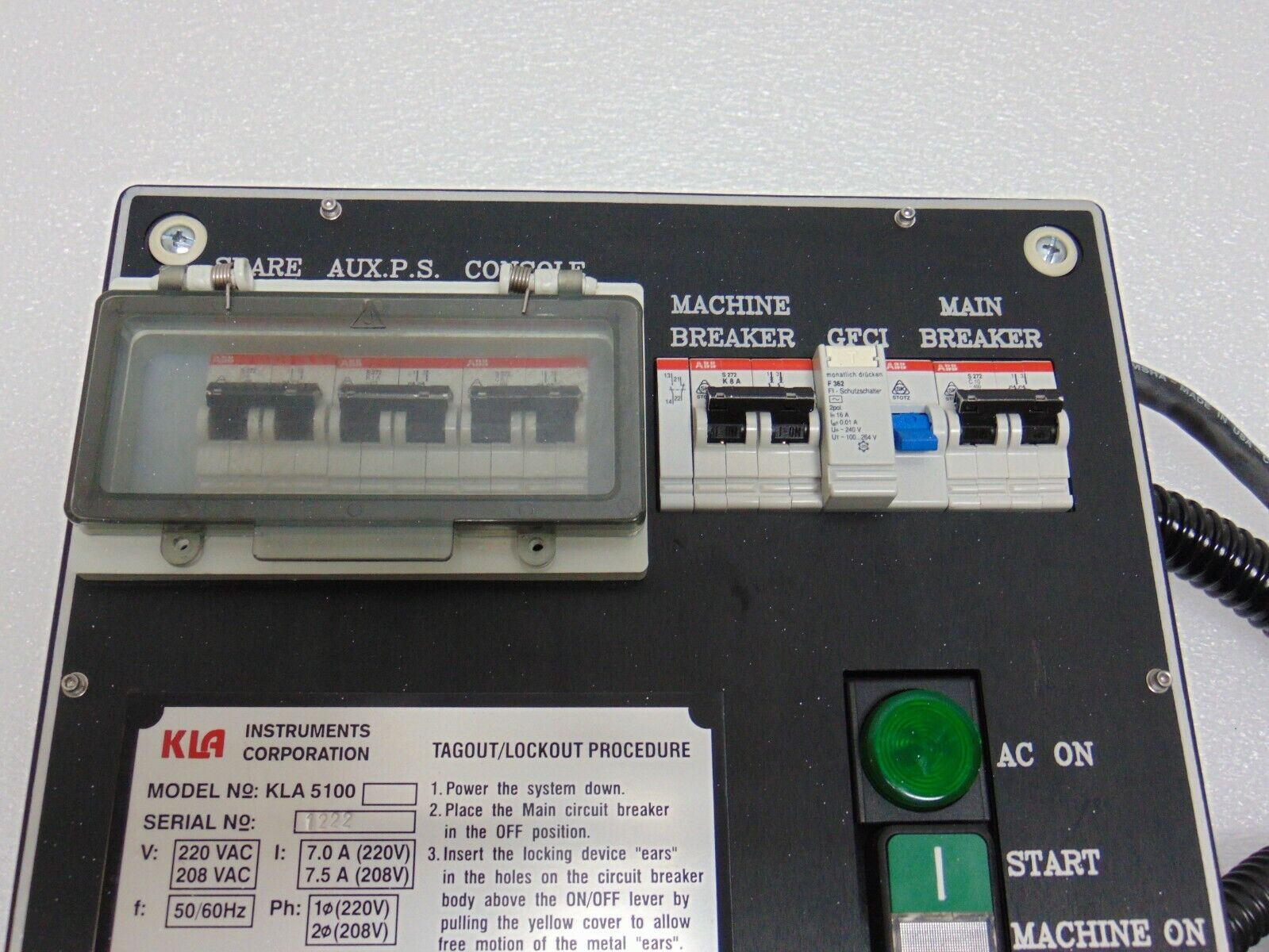 KLA Tencor 5100 Power Distribution Box KLA 5100 Overlay Inspection Sys ...