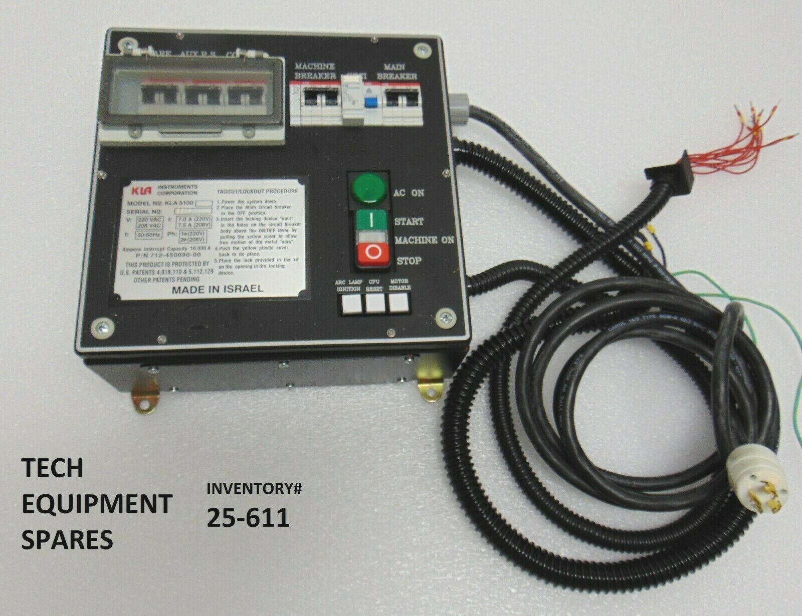 KLA Tencor 5100 Power Distribution Box KLA 5100 Overlay Inspection Sys ...