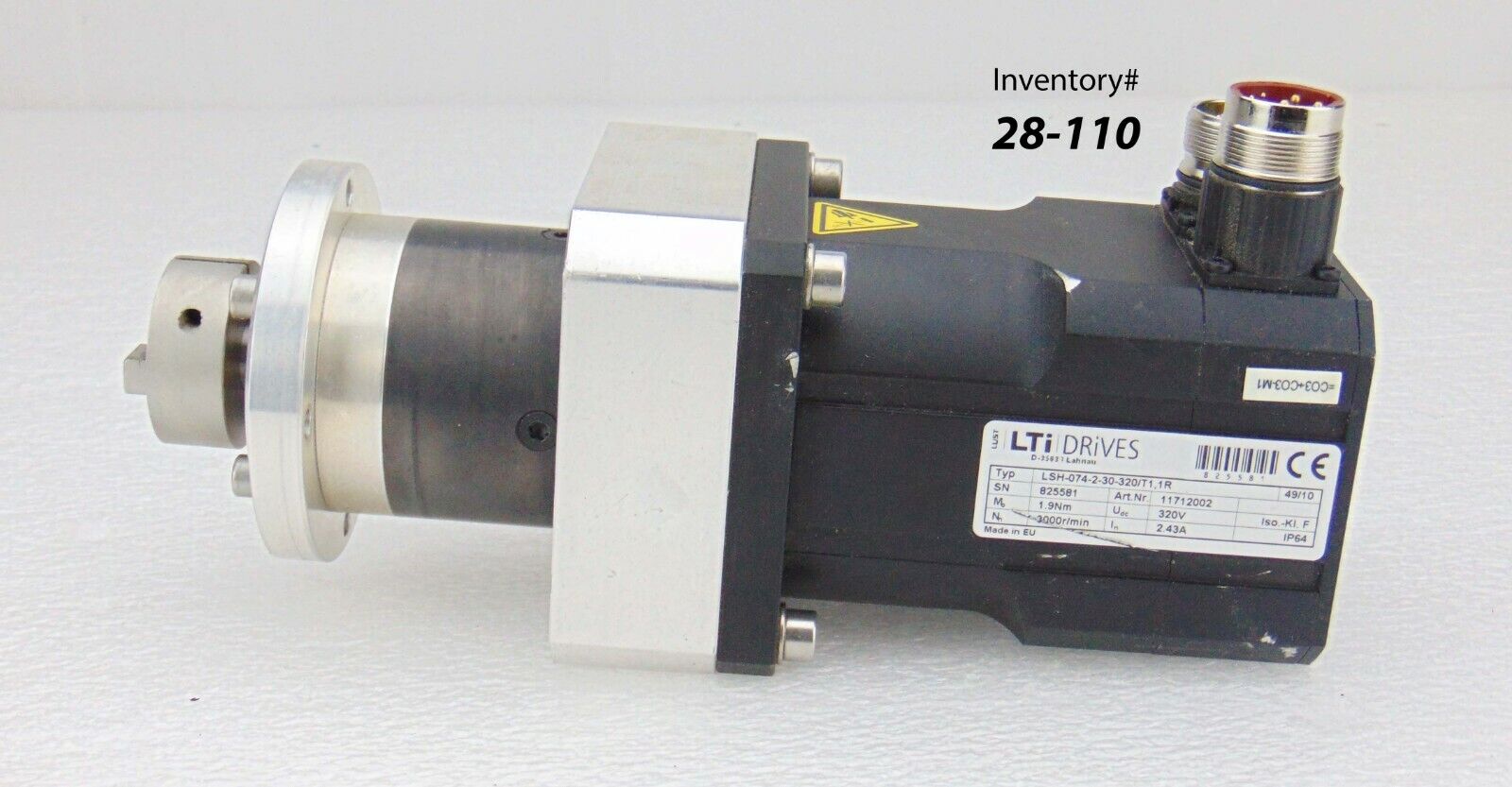 LTi LSH-074-2-30-320/T1,1R Servo Motor *used working | Tech Equipment ...