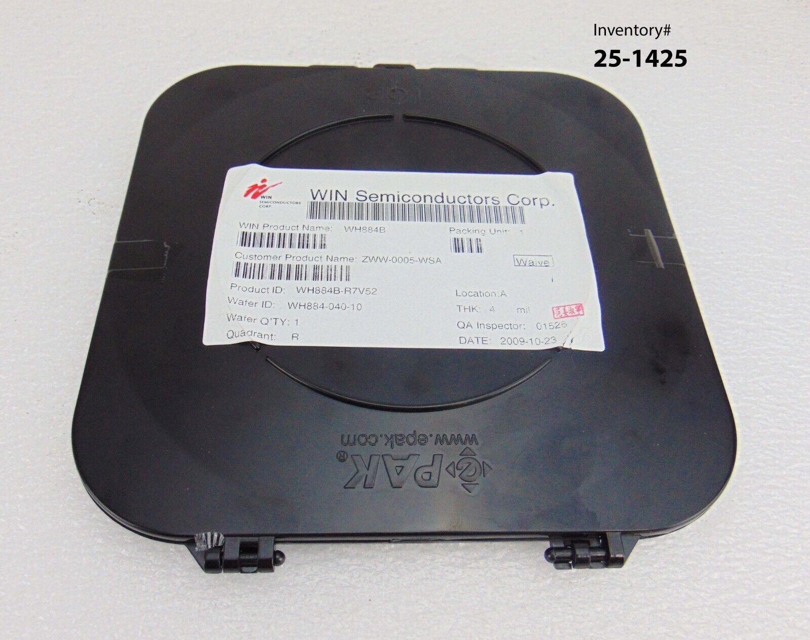 WIN Semiconductor WH884B-R7V52 WH884-040-10 Test Wafer 4 Mil 8 inch ...