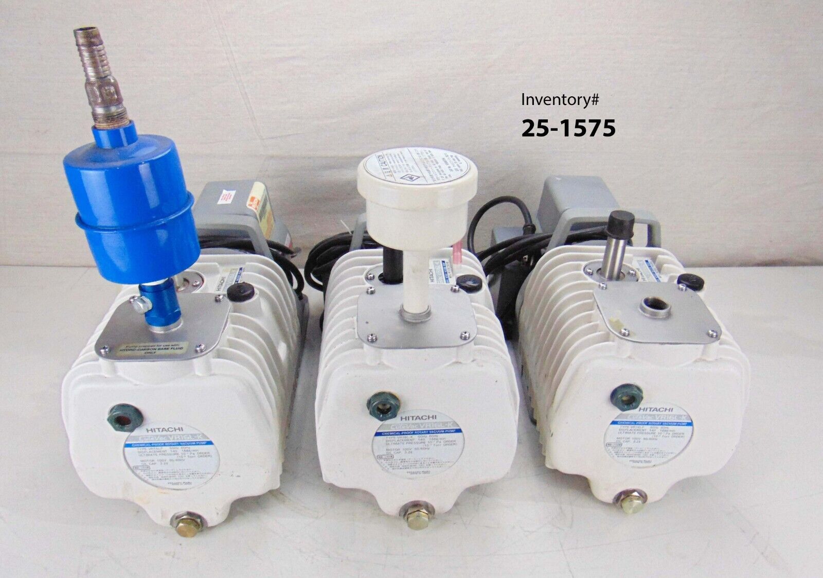 Hitachi CuteVac VR16L-K Direct Drive Rotary Vacuum Pump, lot fo 3 ...